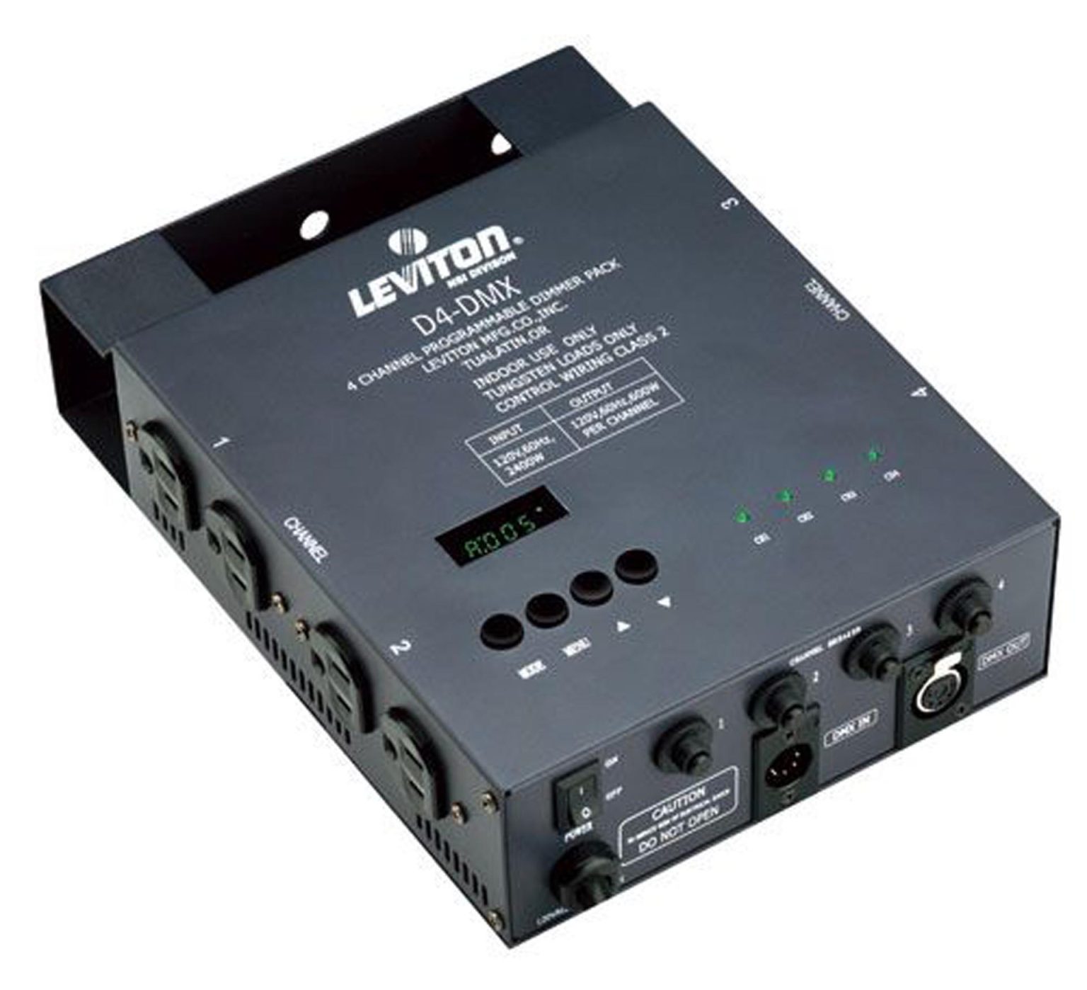 4 ch. (2.4k max) Leviton D4DMX dimmer - Geronimo Creek