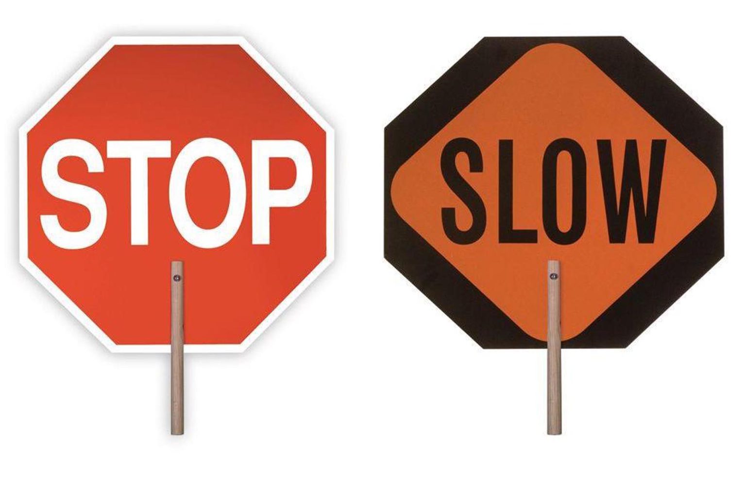 stop/slow traffic sign - Geronimo Creek